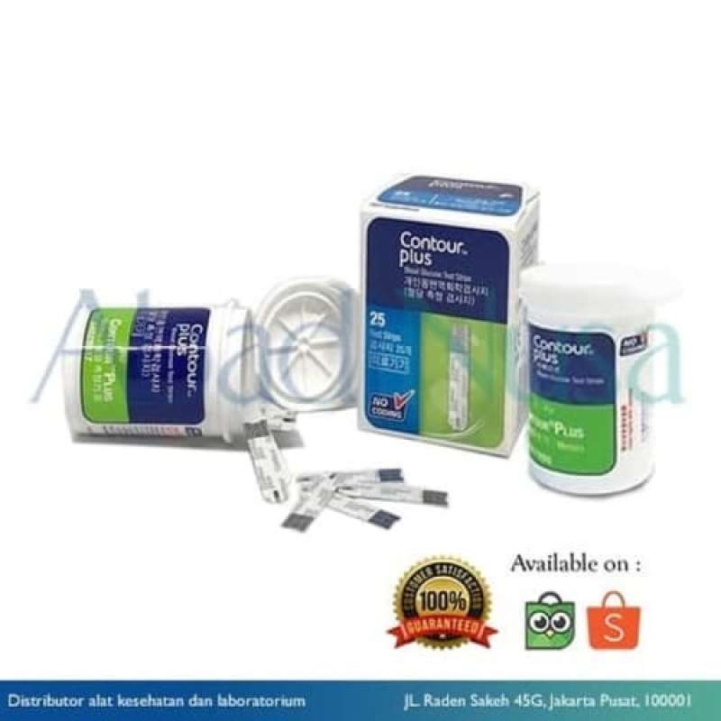 Promo Ascensia Contour Plus Blood Glucose Test Strips, 2X25'S - Promo ...
