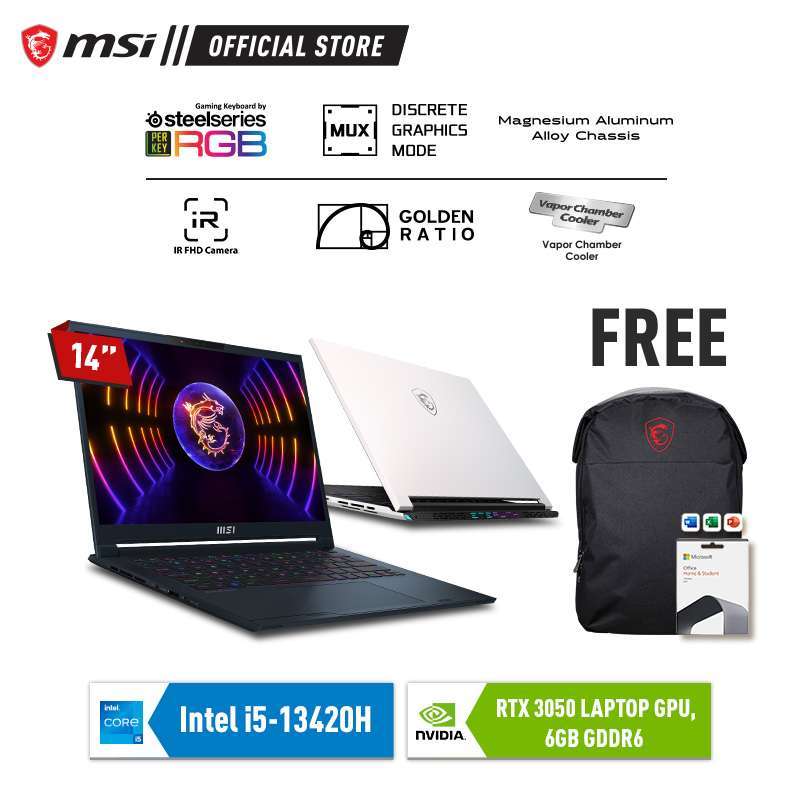 Jual Msi Stealth 14 Studio A13udx 223id I5-13420h Rtx3050 14 Fhd+ 165hz ...