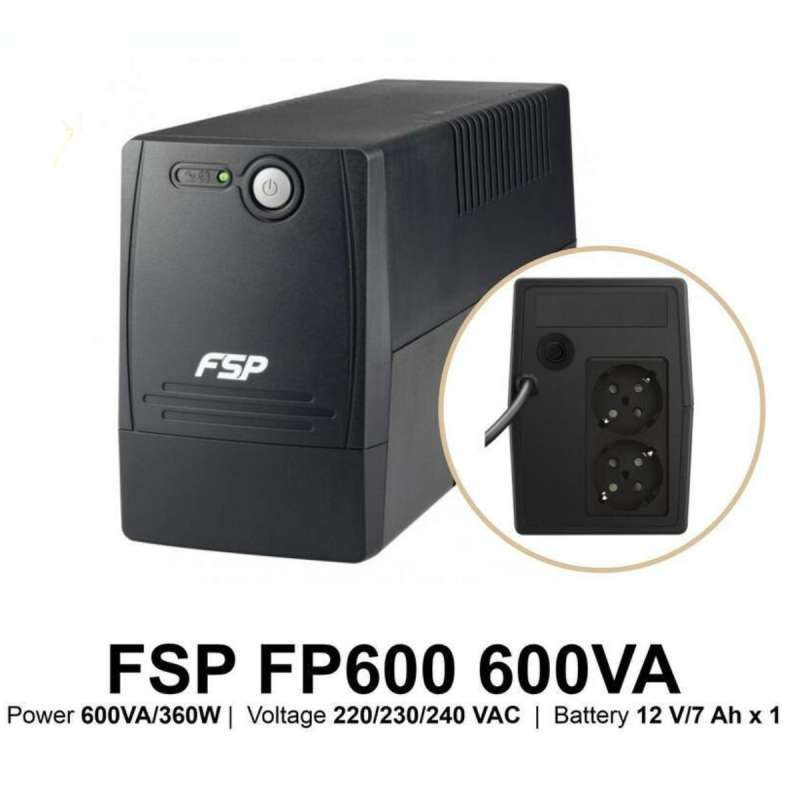 Jual UPS FSP 600Va FP 600 UPS & AVR Stabilizer For PC Universal di Seller Ungu Store Id Official ...