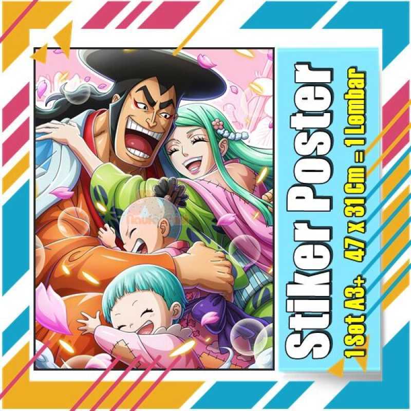 Jual Stiker Label One Piece 3 Luppy Zoro Brock Sanji Coper Nami Robin
