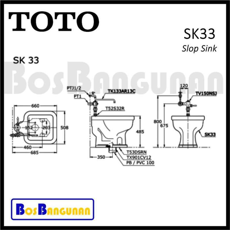 Jual Slop Sink Toto Sk 33 / Spoel Hoek / Hospital Sink Toto Sk33 - Sk33 Di Seller Bosbangunan ...