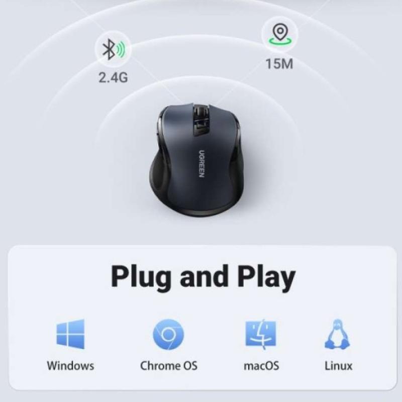 Promo UGREEN Mouse Wireless Bluetooth Silent Click Klik for Windows ...