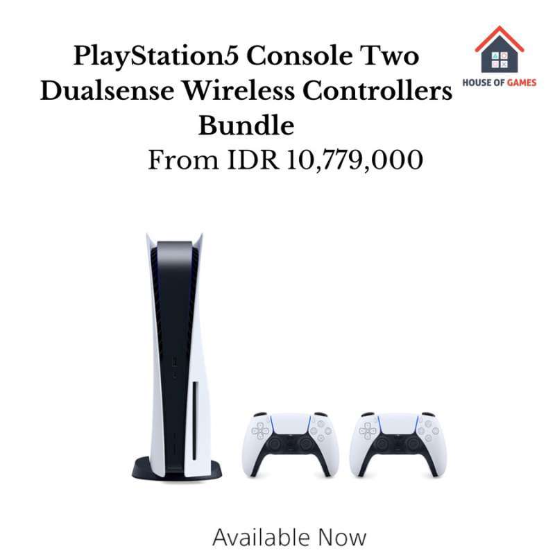 Promo PlayStation5 Console Two Dualsense Wireless Controllers Bundle ...