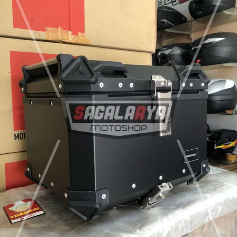 Jual Top Box Motor Alumunium Pannier Import Motowolf 45 Liter Backrest ...