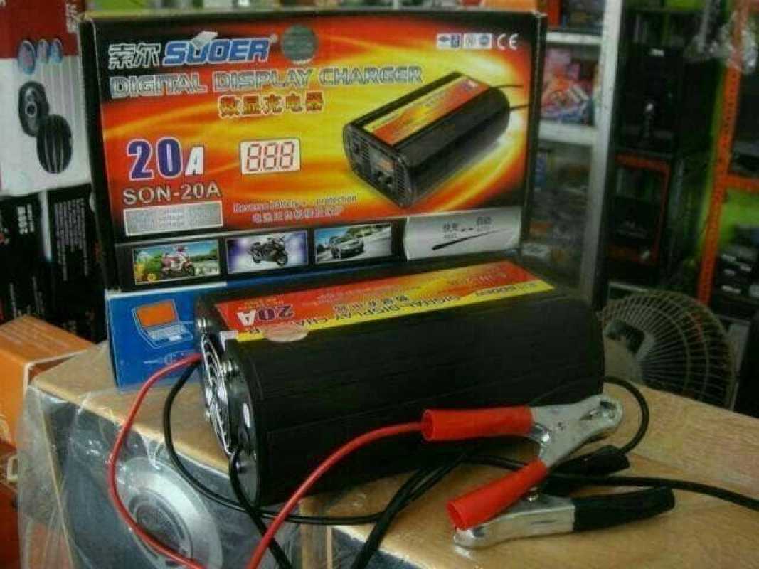 Promo Charger Aki 20A 12v & 24v Otomatis Cut Off Merk SUOER type SON ...