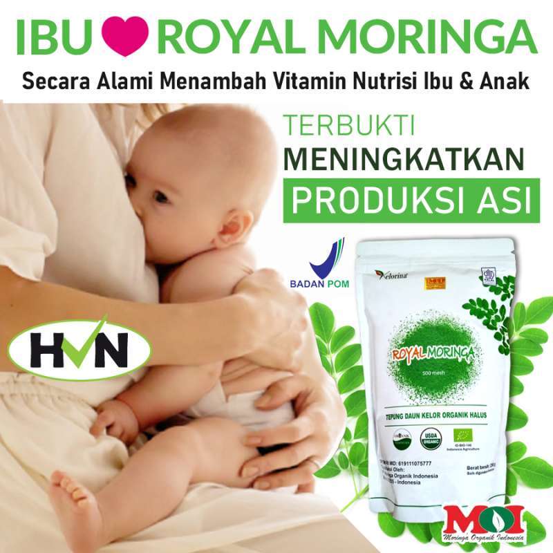 Jual Tepung Bubuk Daun Kelor Kelorina Serbuk Royal Moringa 250 Gr ...