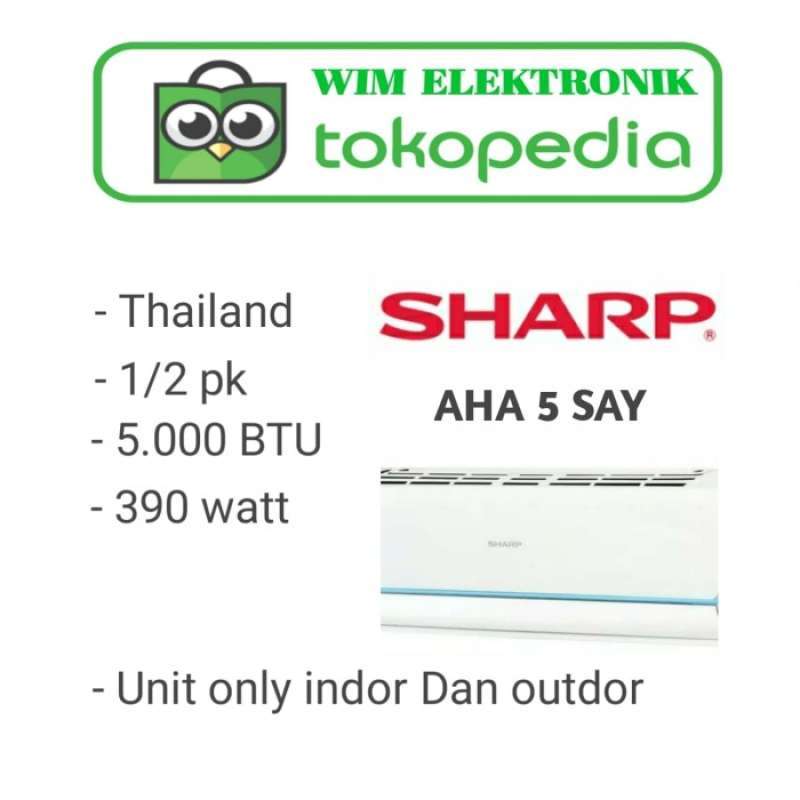 Promo AC / pendingin ruangan SHARP AHA 5 SAY / AHA5SAY / AHA 5SAY 0,5 ...