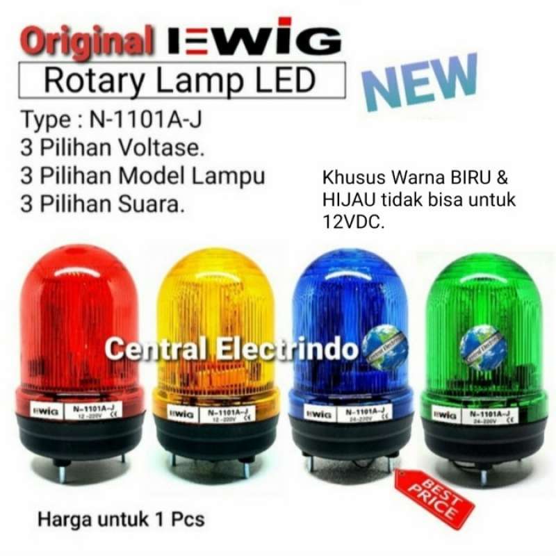 Jual Lampu Rotary Lamp Led Ewig N1101a-j 3 Voltase/3 Model Lampu/3 ...