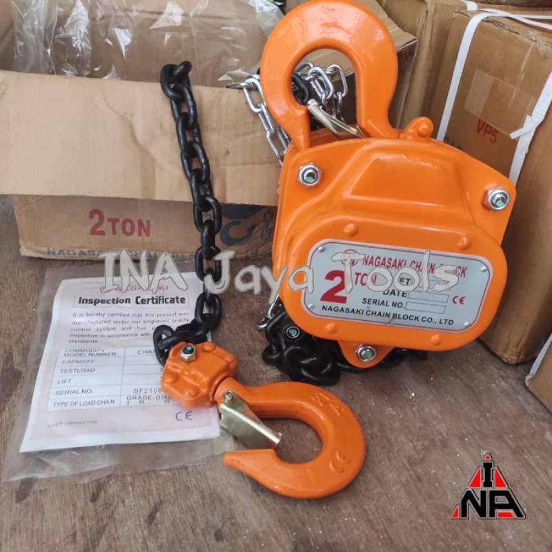 Promo NAGASAKI Chain Block 2 Ton x 5 Meter Chain Hoist Takel Manual ...