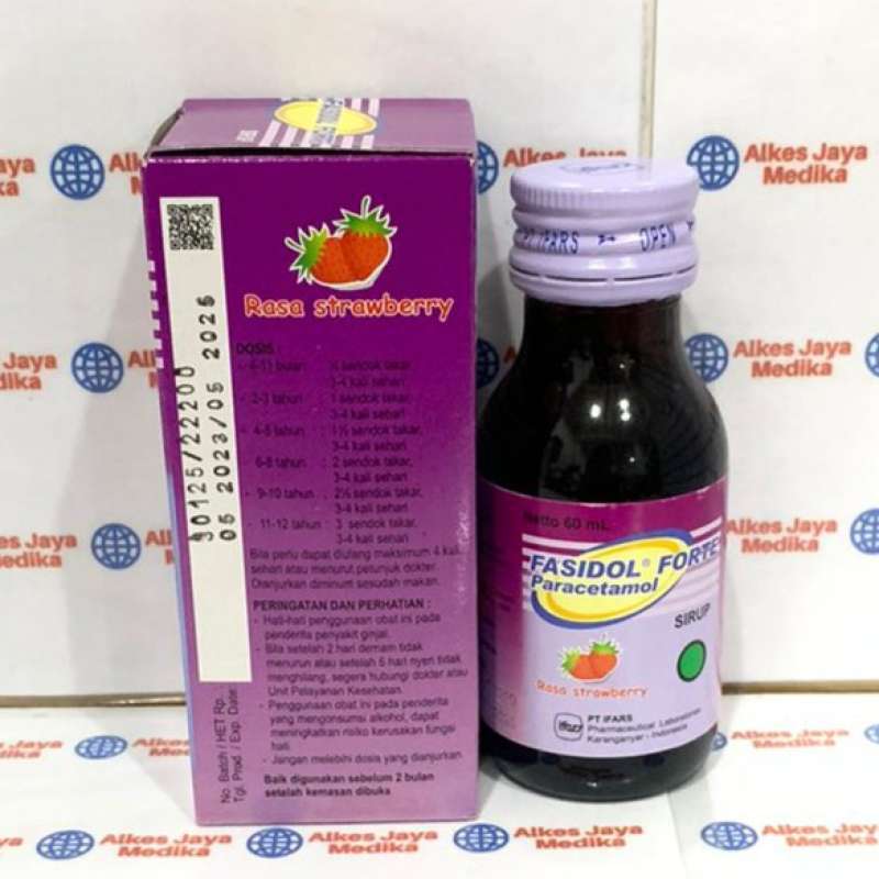 Jual Fasidol Forte Rasa Strawberry Sirup 60ml - Obat Demam Anak Di ...