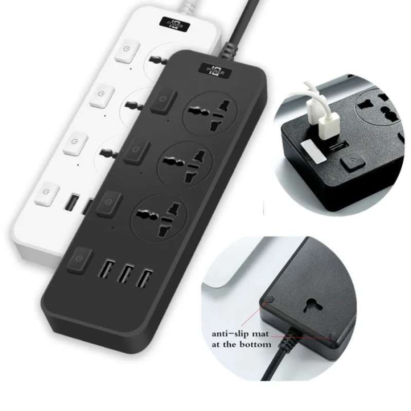 Jual Smart Switch T14 Stop Kontak 3 Power Socket 3 Usb Port Power Strip di Seller CV RAMADHANI ...