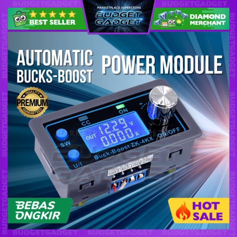 Promo Module Dc Buck Boost Converter Cc Cv 30V 4A With Led Display - Zk ...