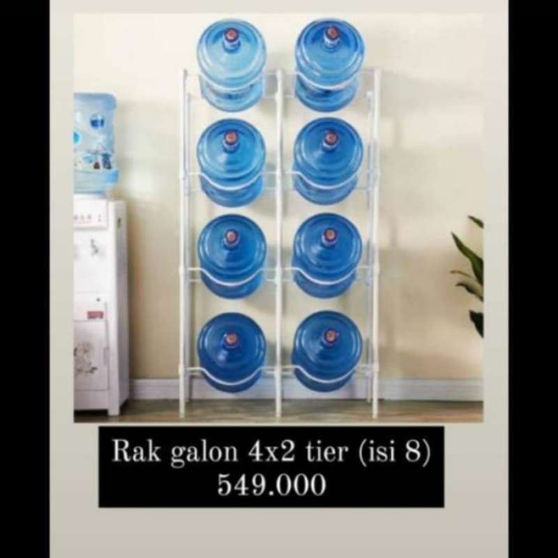 Promo Rak Galon / Tempat Galon 4x2 tier (8 Galon) rak Diskon 23% di ...