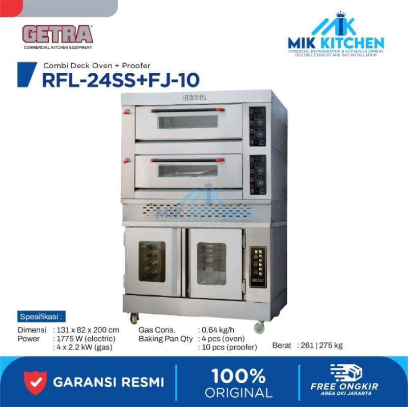 Jual Combi Deck Oven + Proofer Getra Rfl24ss+fj10 / Rfl 24 + Fj10 ...