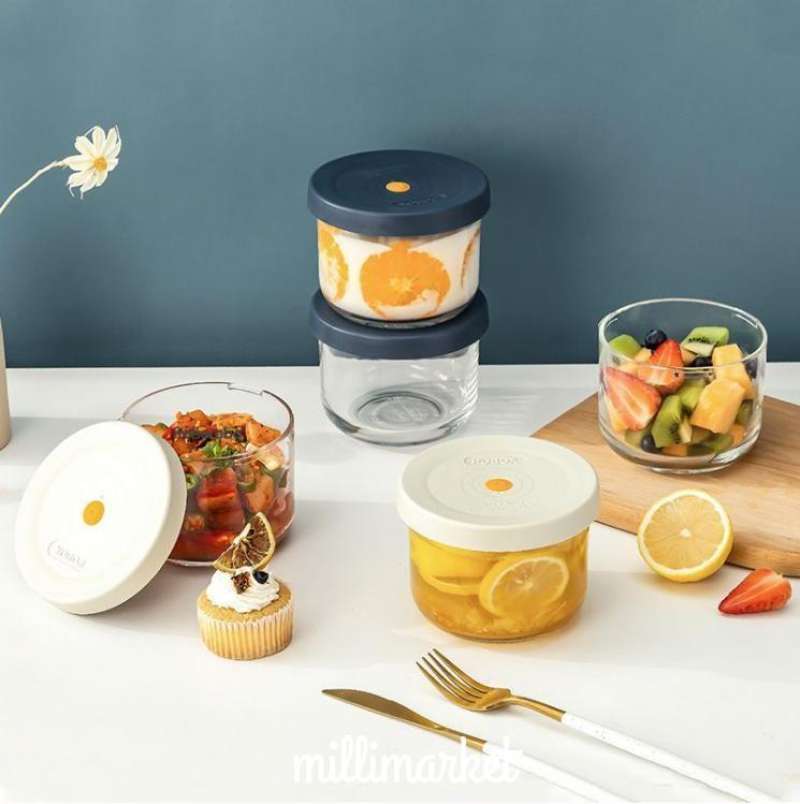 Jual Pobox Glass Container / Lunch Box Tempat Makan Kaca Wadah Mpasi ...