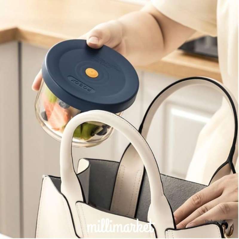 Jual Pobox Glass Container / Lunch Box Tempat Makan Kaca Wadah Mpasi ...
