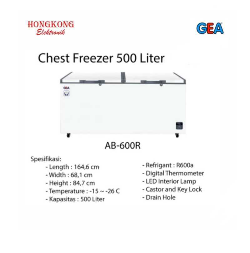 Jual Chest Freezer Gea 500 Liter Ab-600-r / Ab600r / Ab600 Di Seller ...