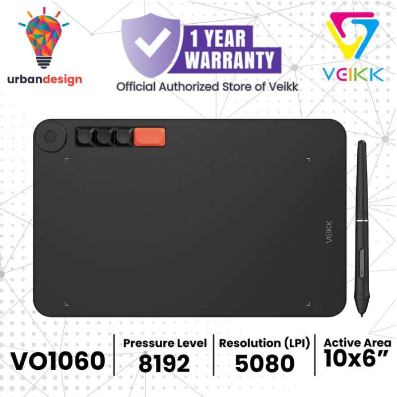 Jual Veikk Drawing Tablet VOILA L VO1060 Mechanical Keycaps di Seller ...