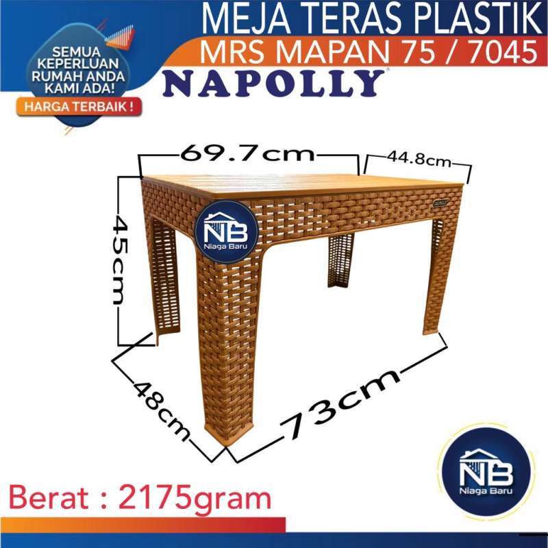 Jual Meja Plastik Napolly Rotan Original Murah - Harga Diskon April ...
