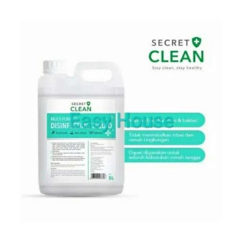 Promo Secret Clean Disinfectant Liquid 5Liter/Disinfektan Secret Clean ...