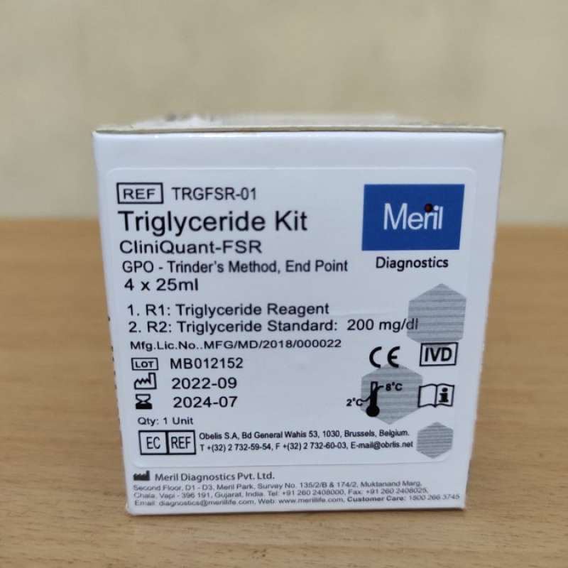 Promo Reagen Triglycerides/Trigliserid 4X25 Ml Meril Diagnostics Diskon 17% di Seller Mahanani ...