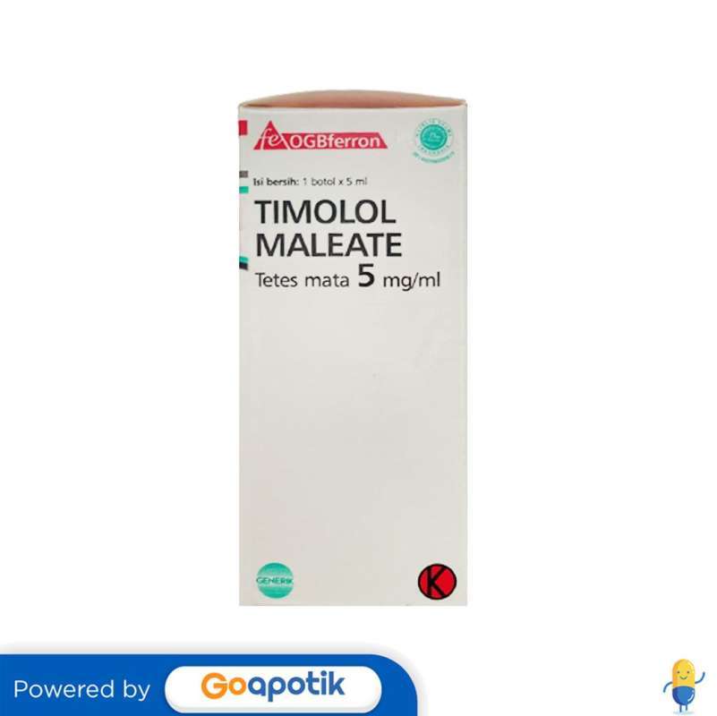 Jual Timolol Maleate Ogb Ferron 5 Mg/ml Tetes Mata 5 Ml Di Seller ...