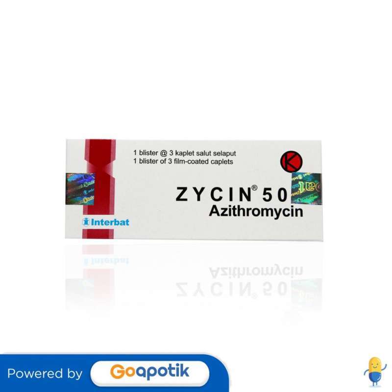 Jual ZYCIN 500 MG BOX 3 KAPLET di Seller Apotek Golden Sehat Jakarta ...