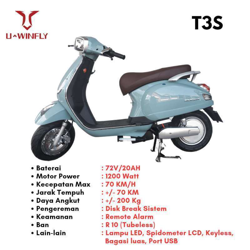 Jual Motor Listrik Uwinfly T3 S Motor Listrik T3 S Uwinfly Motor Listrik Murah Di Seller Karomah ...