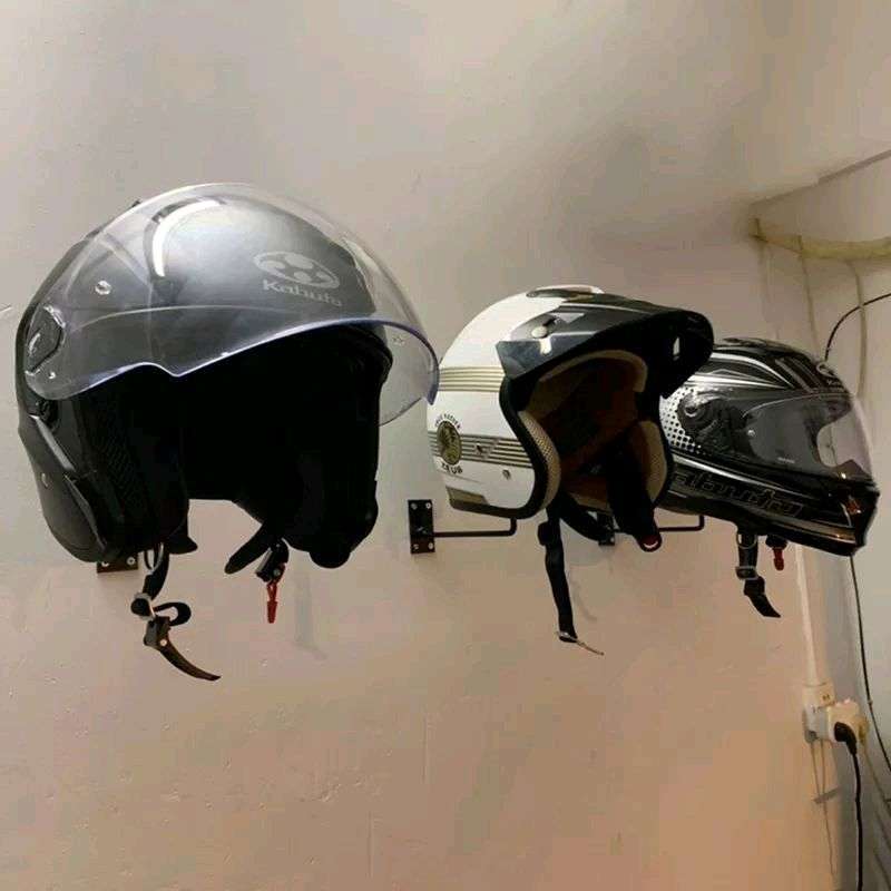 Jual gantungan helm besi/cantolan jaket dinding/Rak Tempat Pajangan ...