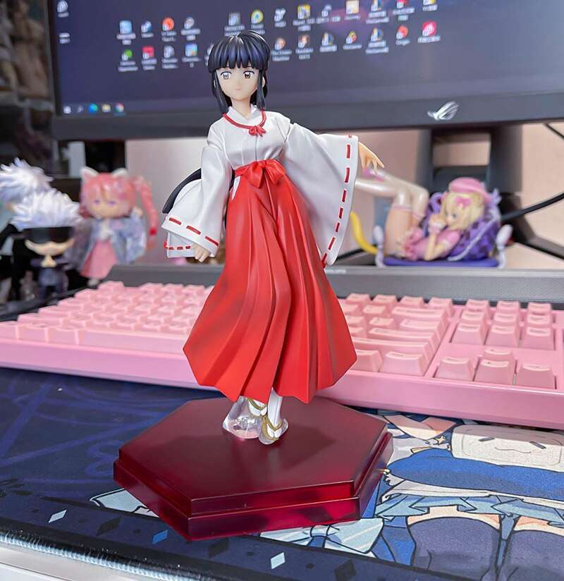 Promo 27cm Inuyasha Kikyo Anime Figure Final InuYasha Kagome Kikyo ...