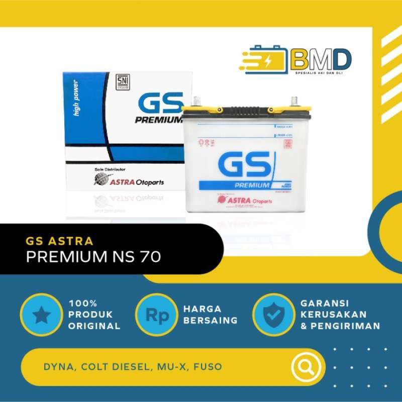 Promo Aki Mobil GS Astra Premium NS70 - Kijang, Dyna, Colt Diesel, Fuso ...