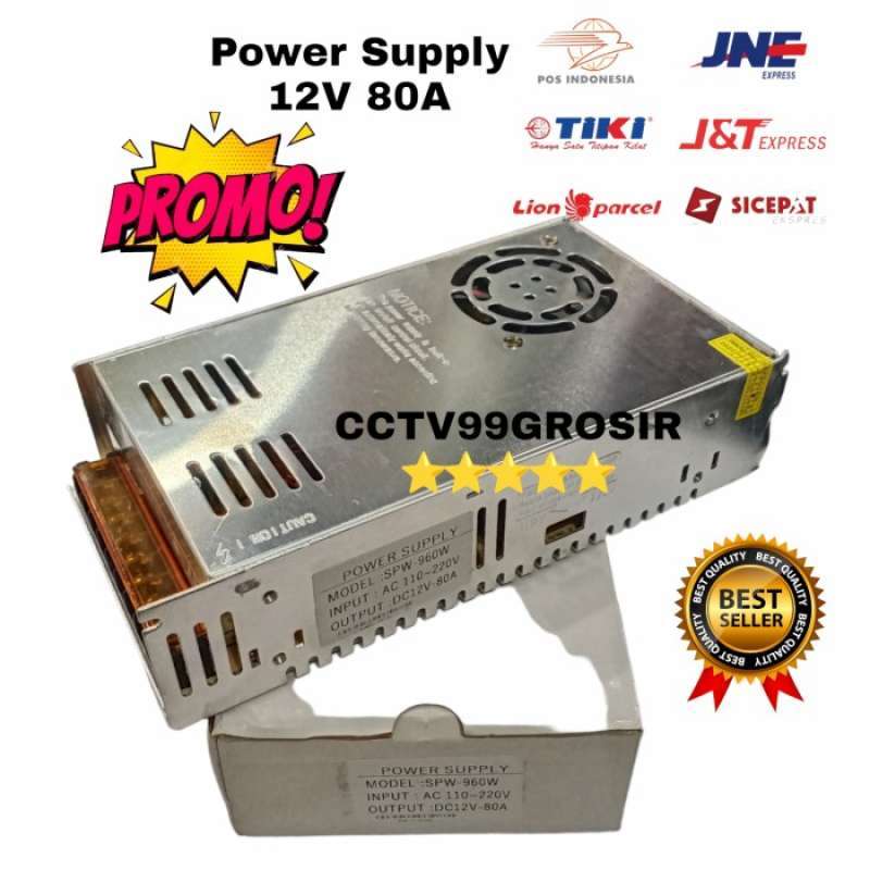 Promo Adaptor 12V 80A Power Supply Switching LED Jaring 80 Ampera 12 ...