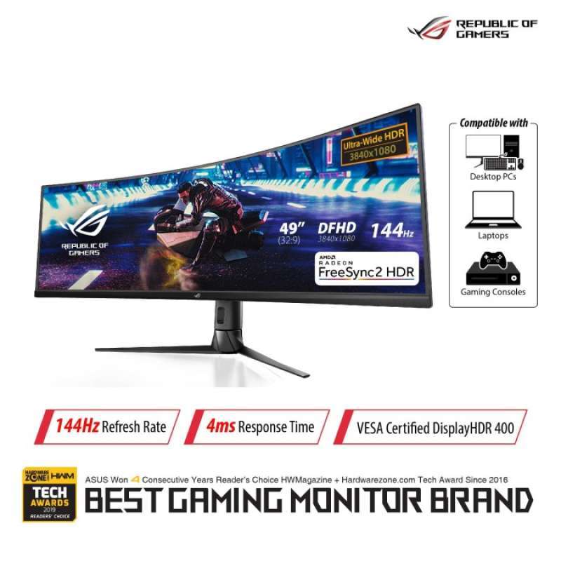 Promo ASUS ROG Strix XG49VQ 49 Ultra-Wide HDR 144Hz Gaming Monitor ...