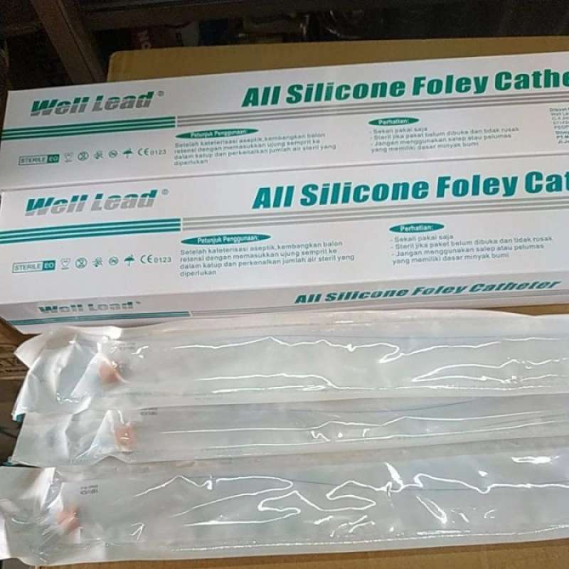 Promo foley cateter silicon selang kencing well lead 2 way no 16, 18 ...