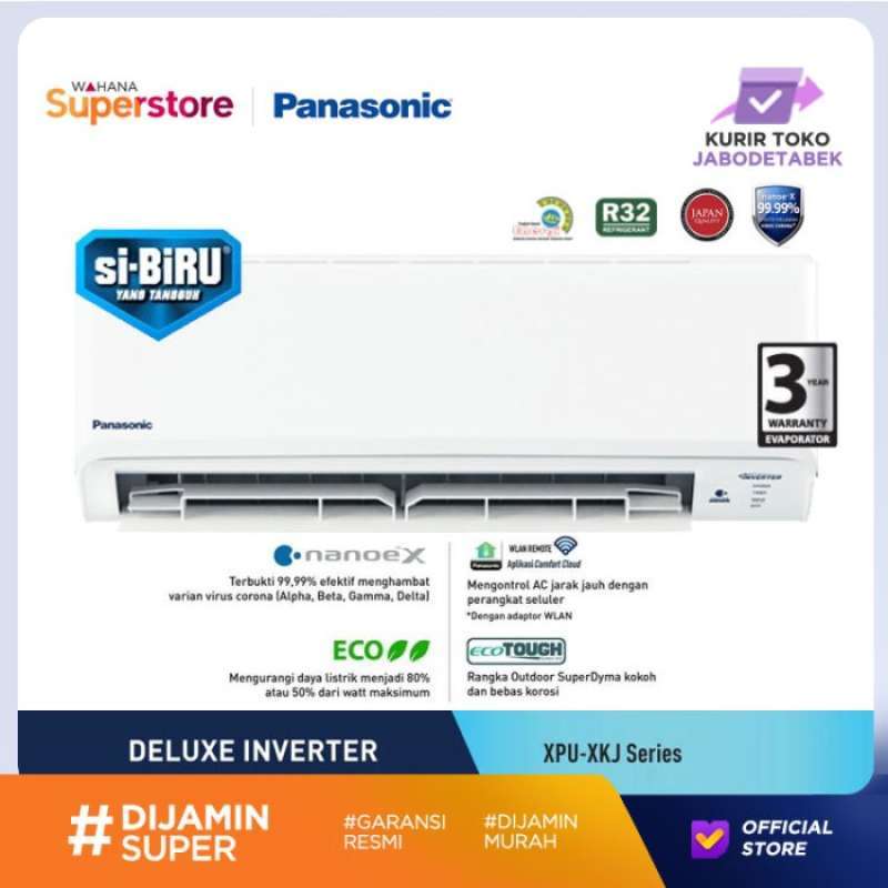 Promo PANASONIC AC Deluxe Inverter Split 1 PK - CS/CU-XPU9XKJ | XPU9-XKJ Diskon 31% di Seller ...
