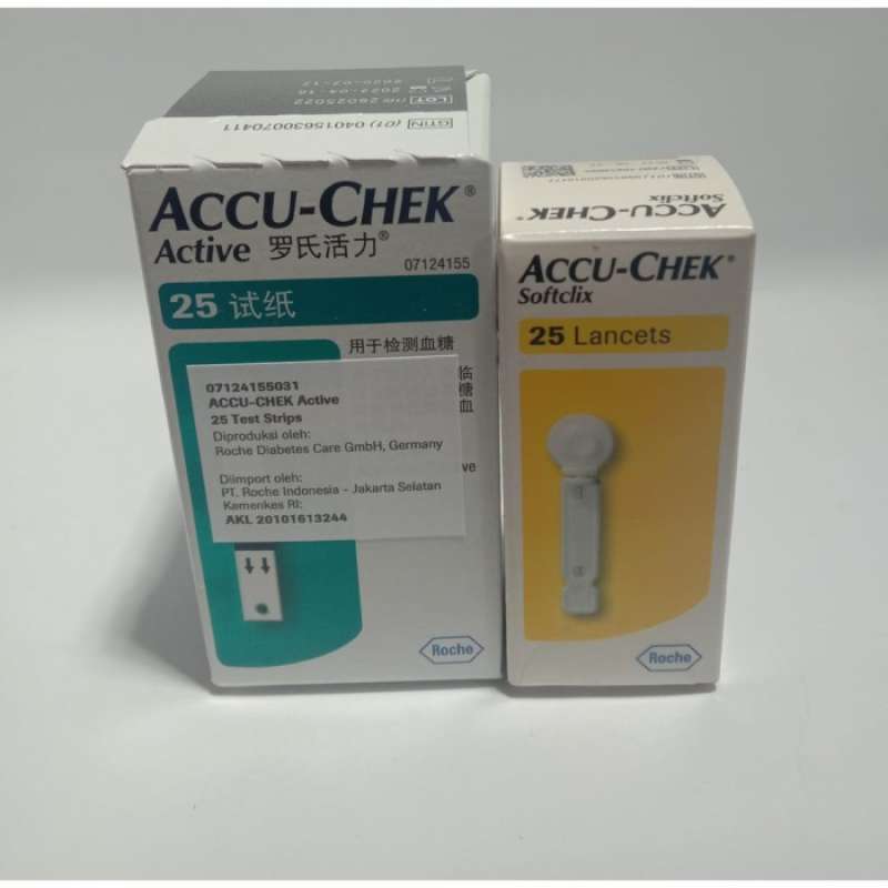 Promo Paket Accu Chek Active Strip 25 + Lancet 25Pcs Diskon 17% di ...