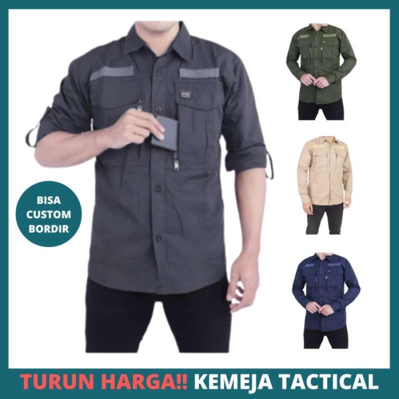 Jual Baju PDL Pria Kemeja Lapangan Tactical Lengan Panjang Outdoor Kerja di Seller Plaza ...