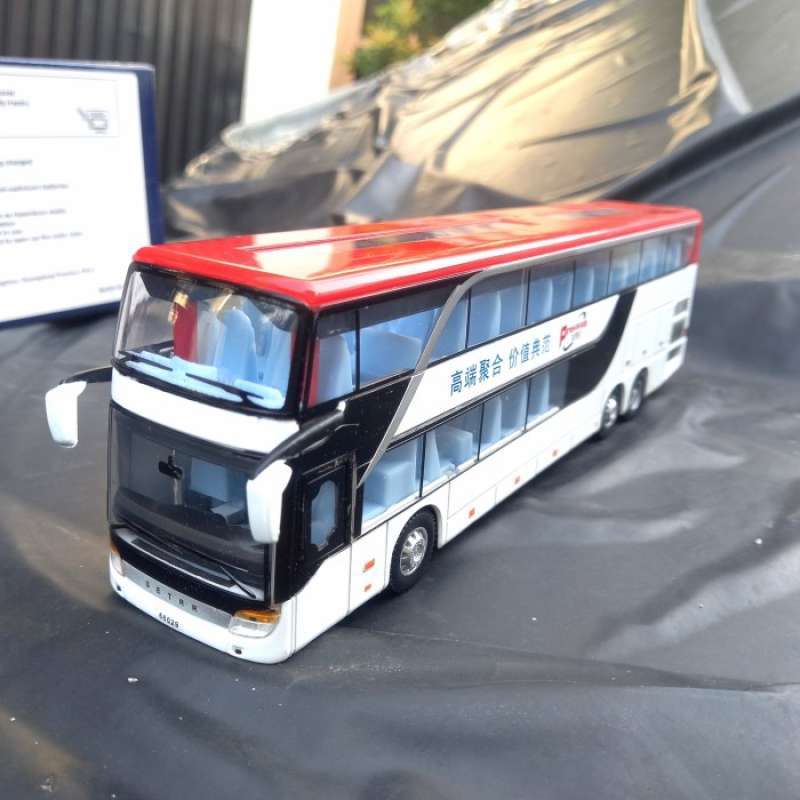 Jual Diecast Miniatur Bus Double Decker Bis Tingkat Kota Pull Mainan di ...