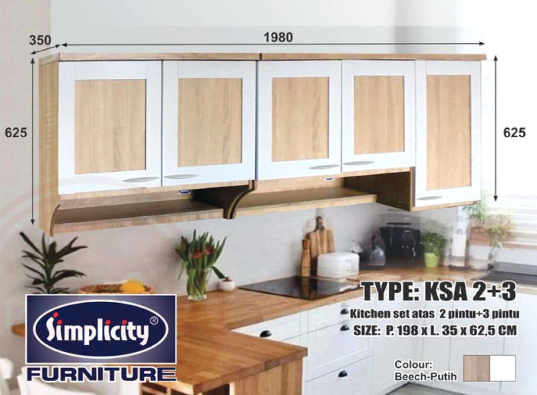 Jual Kitchen Set Minimalis Atas Lemari dan Rak Gantung Aesthetic di ...