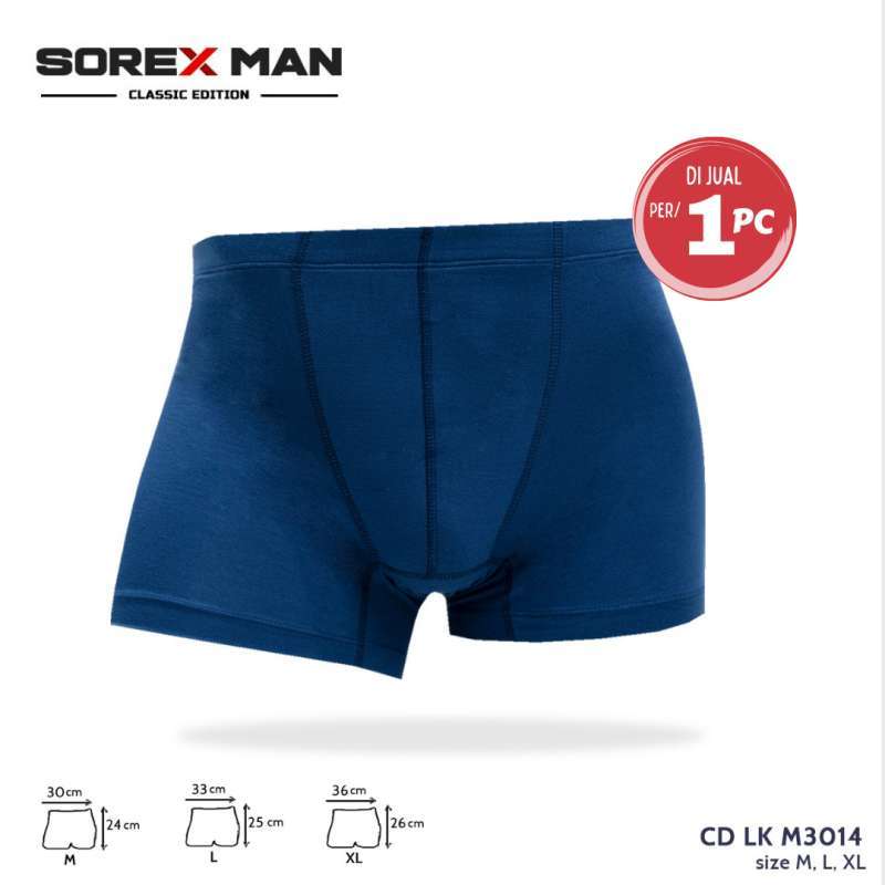 Promo Sorex Man Classic Boxer Pria CD Adem Daily Underwear Trunk 3014 ...