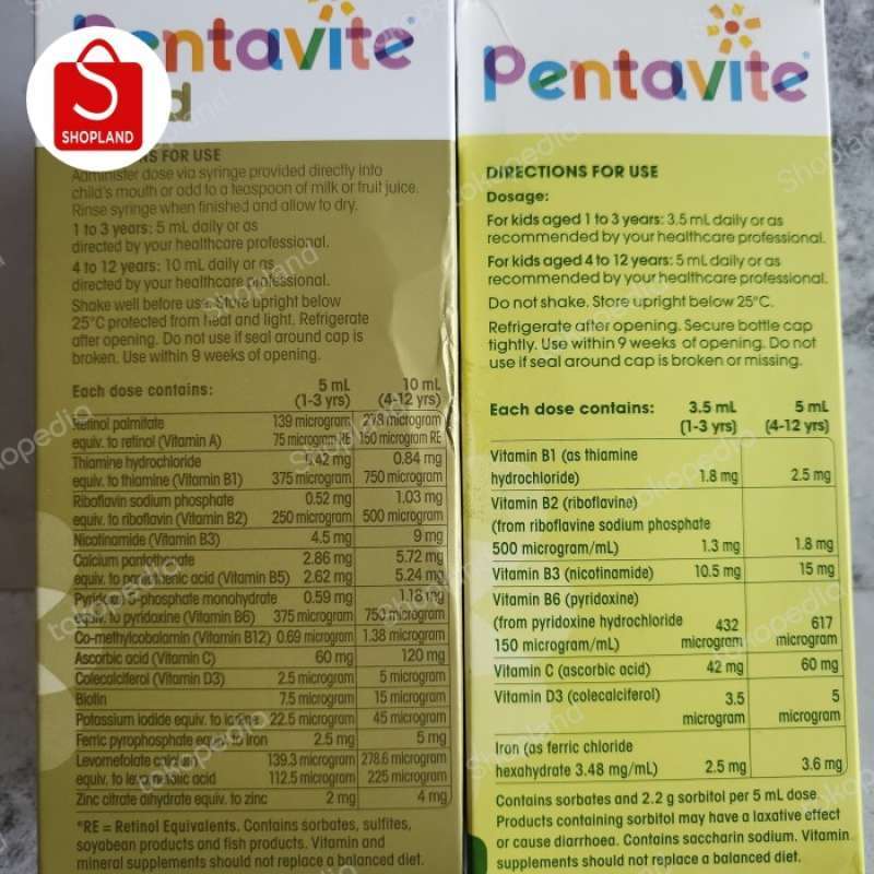 Promo Pentavite Multivitamin + Iron Kids Liquid 200ml Lemon Lime 1 ...