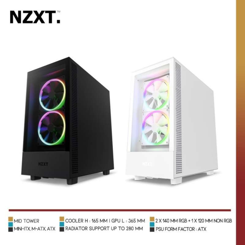 Promo Nzxt H5 Elite | Premium Compact Mid-Tower Case Diskon 23% di ...