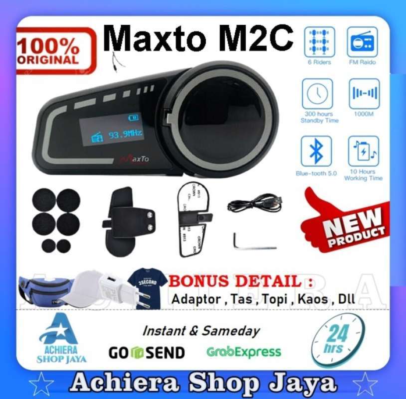 Promo Maxto M2C Bluetooth Radio Intercom Helm 6 Rider Alt M2 Ejeas Q7 ...