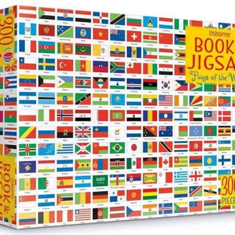 Promo Usborne Book And Jigsaw Flags Of The World. Buku Anak Import ...