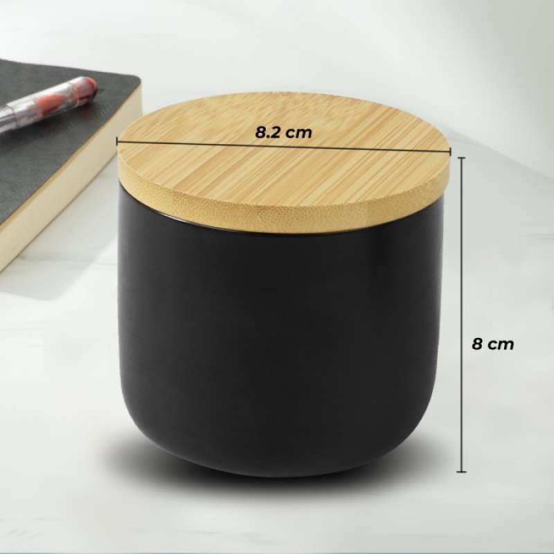 Jual Toples Kotak Snack Kedap Udara Penyimpanan Keramik Tutup Bambu ...