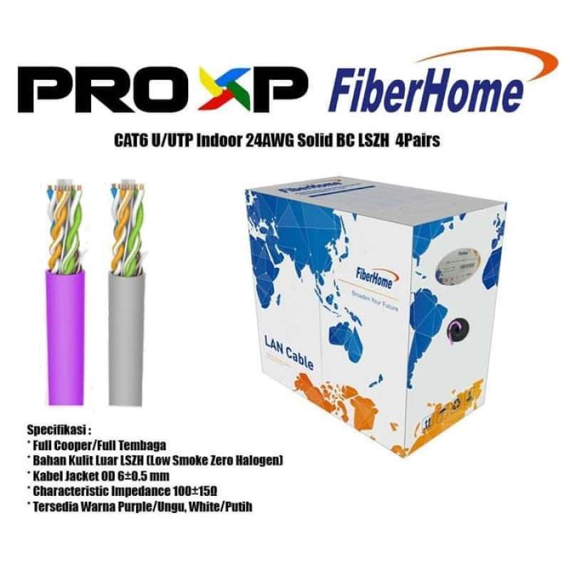 Promo Fiberhome Cat 6 24Awg Pvc Indoor (Lszh) - 1 Roll - 305M Diskon 23 ...