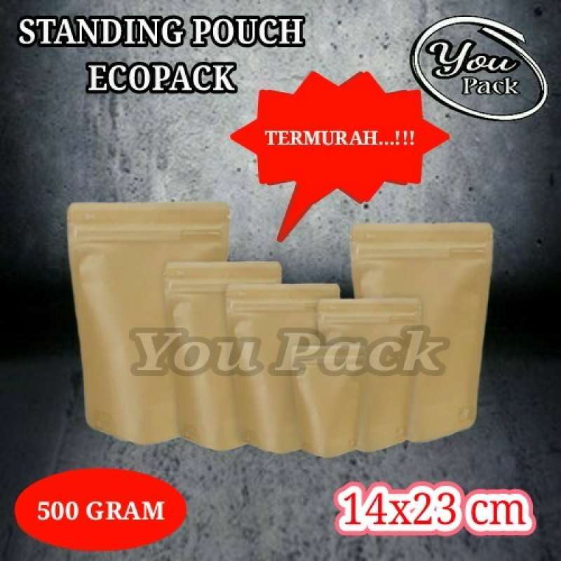 Promo Standing Pouch Kertas Ecopack 500 Gram Diskon 23% di Seller Umah ...