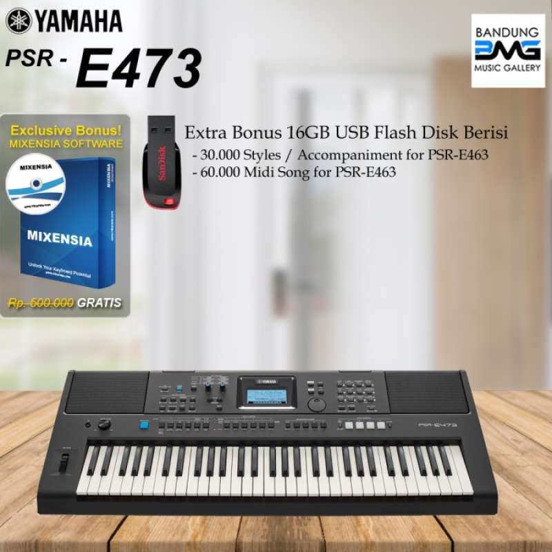 Promo Yamaha PSR E473 Portable Keyboard / PSRE473 / PSR E 473 Garansi Resmi Diskon 33% di Seller ...
