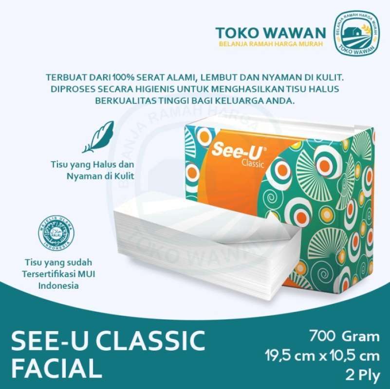 Promo Tissue See-u Facial Classic 700 Gram Seeu / 1 Dus / Karton Isi 20 ...