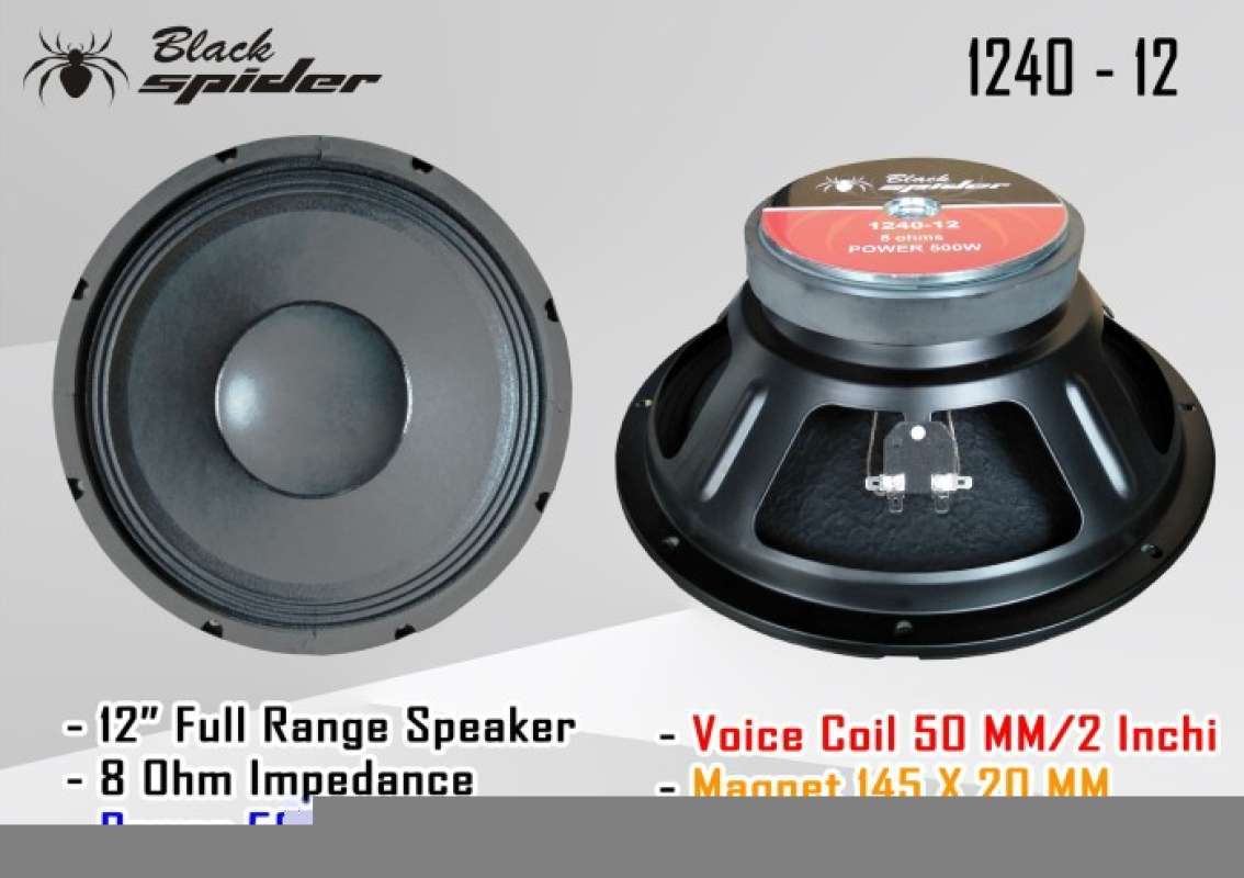 Jual Komponen Speaker Merek Black Spider 1240 - 12 - 12 Inch Di Seller ...